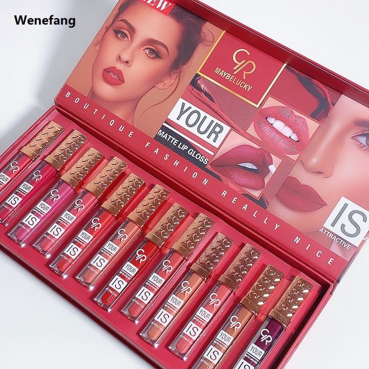 Wenefang Luxury 3Q Beauty 12 color matte Velvet liquid waterproof ...