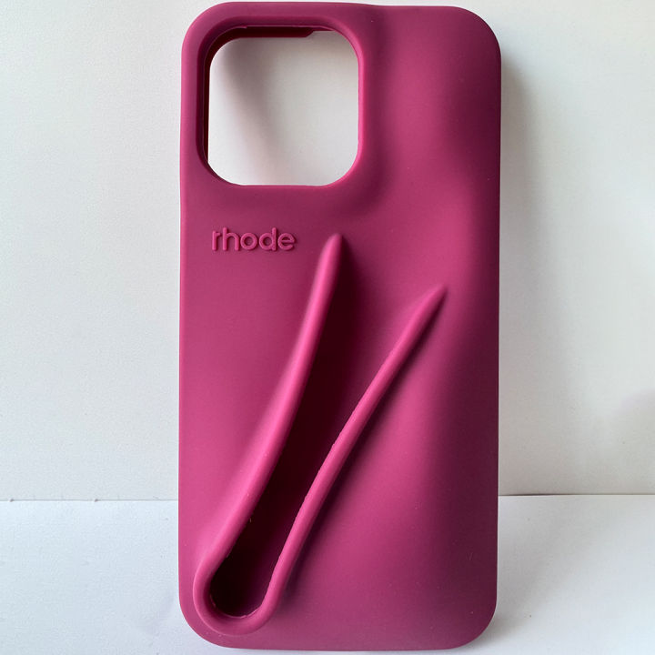INS New Color Lipstick Silicone DIY Rhode Phone Case For iPhone 16 15 ...