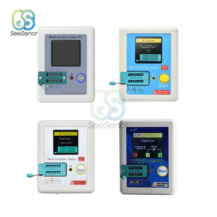 LCR-TC1 TC2 T7 TFT LCD Display Multi-meter Transistor Tester Diode ...