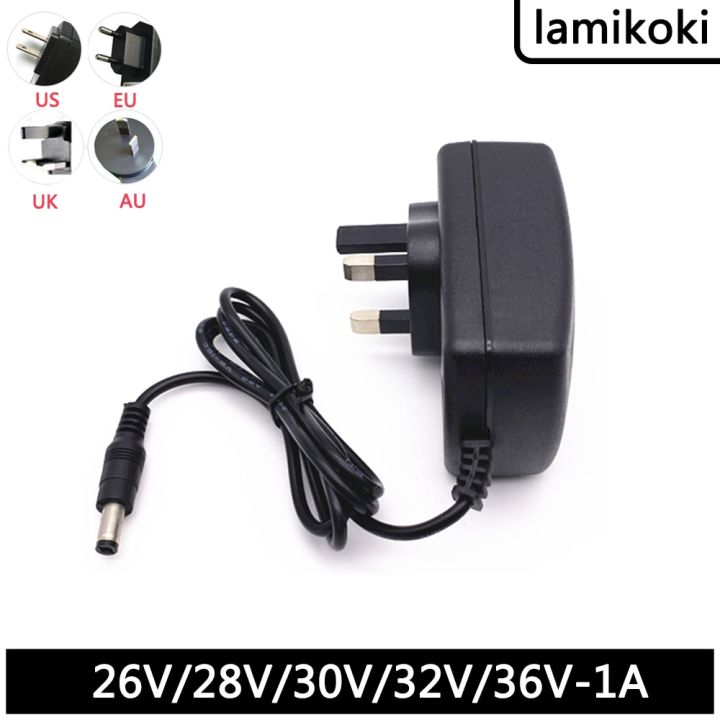 British Regulation 220V To DC 26V 28V 30V 32V 36V Power Adapter Charger ...