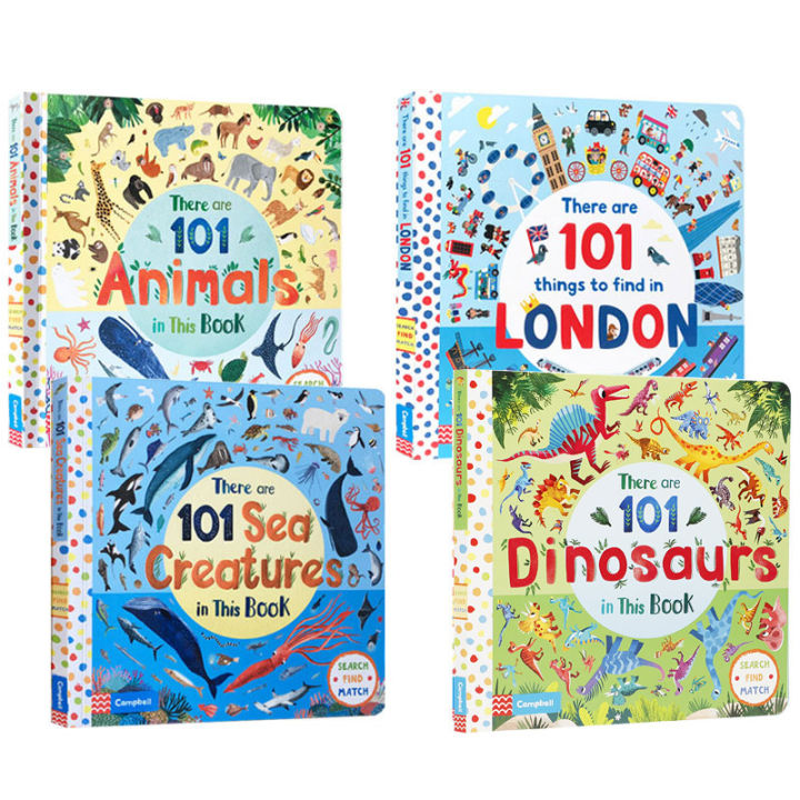 Picture Book 4Pcs There Are 101 Animals Sea Creatures In This Book 101 ...