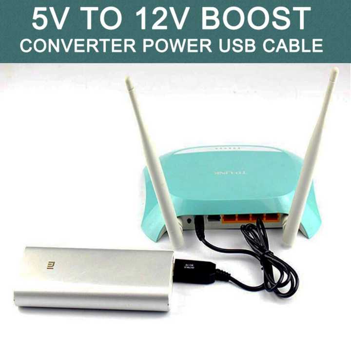 USB Charging Cable DC 5V to 12V Power Supply Router Adapter Step Up ...