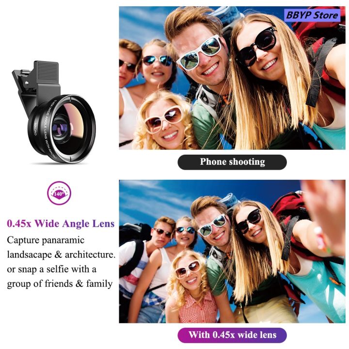 BBYP APEXEL New HD 37MM 0.45x Super Wide Angle Lens with 12.5x Super 2025 Macro Lens for iPhone ...