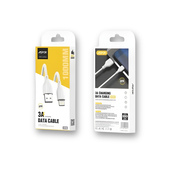 Aspor A096 Original 3A Fast Charging Data Cable — Type-C | High-Speed ...