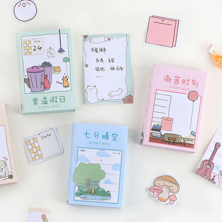 260 Sheets Multi-Fold Sticky Notes Lovely Cartoon Memo Note Daily Plan ...