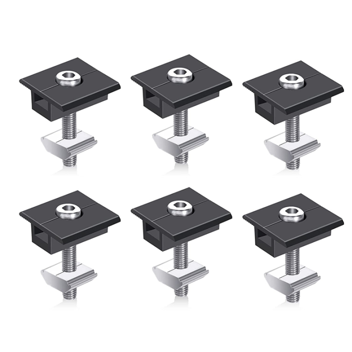 NCANRUI 6 Pack Centre Clamp 30mm Black T-Shaped Centre Clamp ...