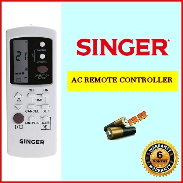 Singer split AC Remote Controller & free Batteries | Daraz.lk