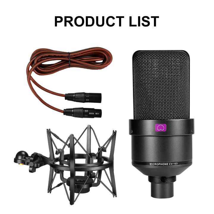 TLM 103 XLR Condenser Microphone Professional Cardioid Studio Mic for ...