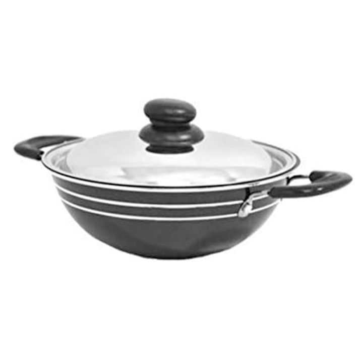 Hopper Pan Non Stick with Lid Pan Stainless Steel with FREE Spatula ...