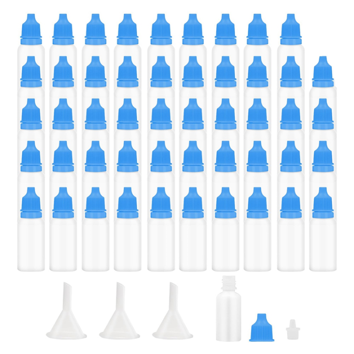 50Pcs Small Empty Squeeze Dropper Bottles Plastic Thin Tip Dropper ...