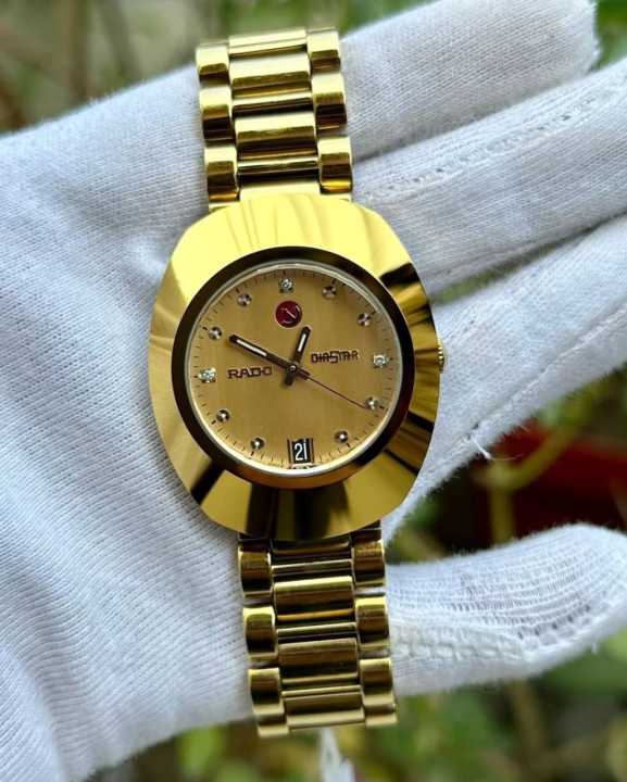 RADD Diastar Gents Gold Plated Stainless Steel Watch | Daraz.lk