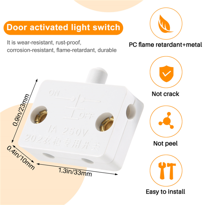 6Pcs Door Led Switch for Closet Light,Normally Closed Cabinet ...
