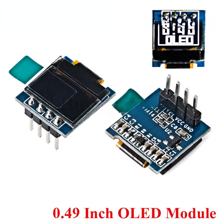 0.49 Inch OLED Display LCD Module White 0.49"; Screen 64x32 I2C IIC Interface SSD1306 Driver for ...