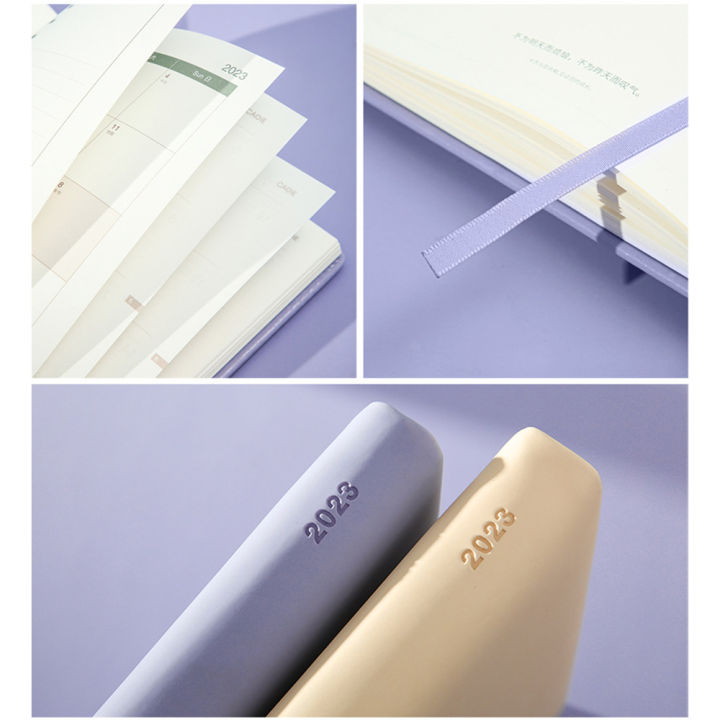 Planner Calendar Diary Soft Leather Notebook And Journal Weekly Notepad ...