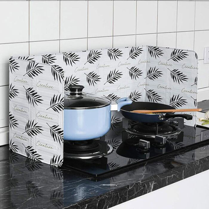 Aluminum Foil Kitchen Cooking Splash Guard Gas Stove Heat Burn Proof ...