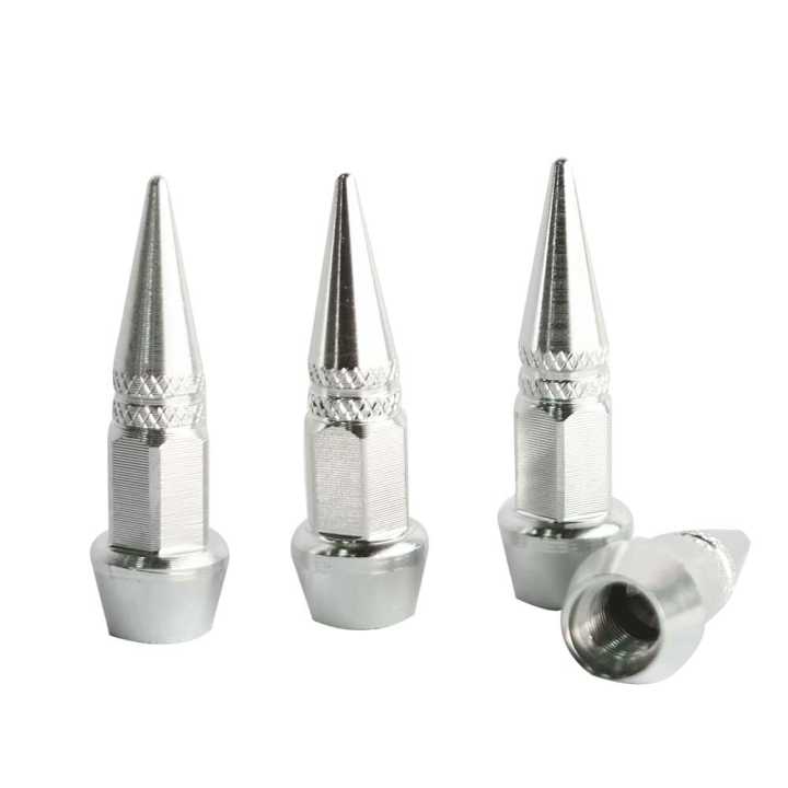 Car Universal spike type Dust cap - Silver Color | Daraz.lk