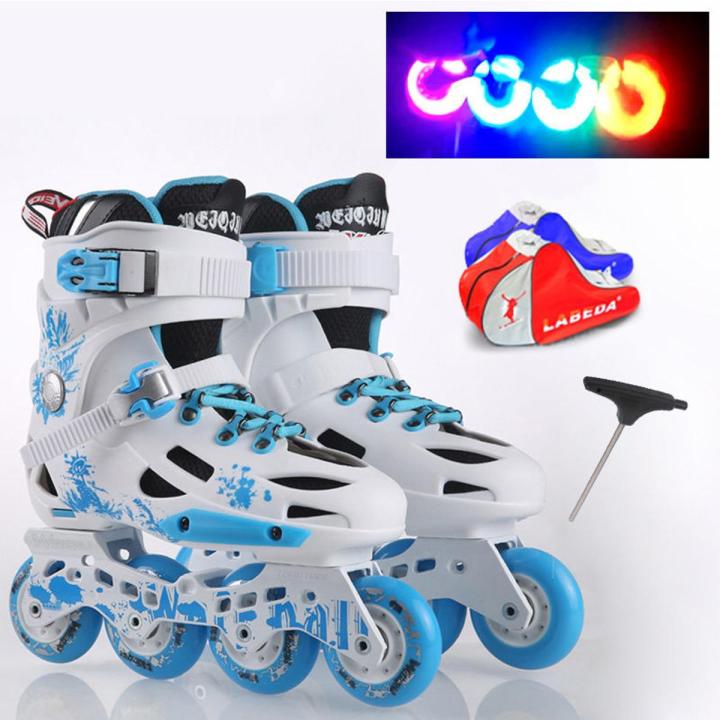 Professional the Skating Shoes Adult Flat Flower Beginner Skates ...
