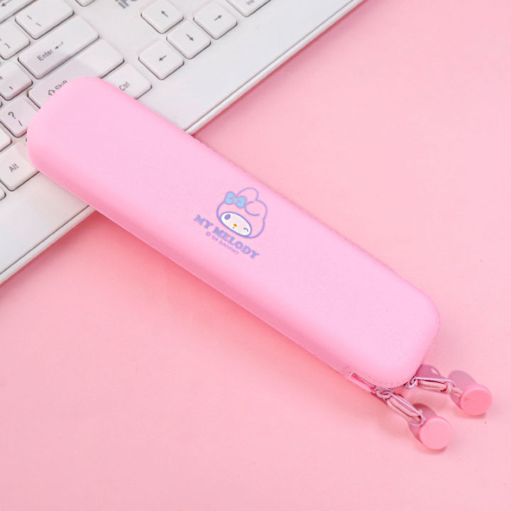 Cute Cartoon Sanrio Kuromi Mymelody Cinnamoroll Silicone Pencil Case ...