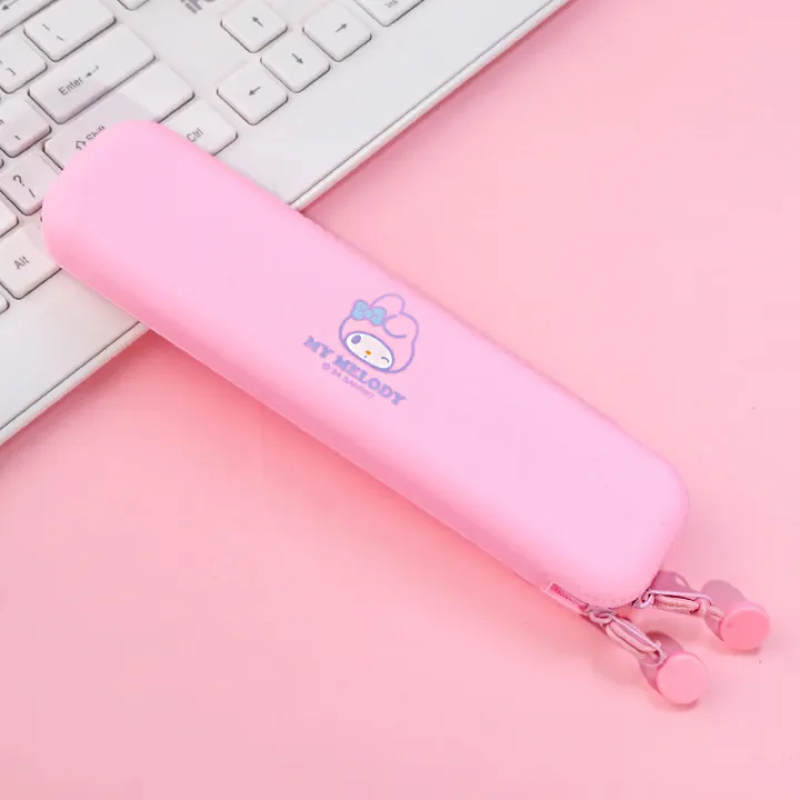 Cute Cartoon Sanrio Kuromi Mymelody Cinnamoroll Silicone Pencil Case ...