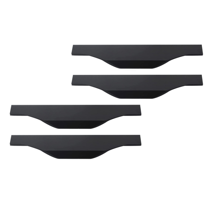 4Pc 300Mm Aluminium Alloy Hidden Finger Handle Pull Modern Style Drawer ...