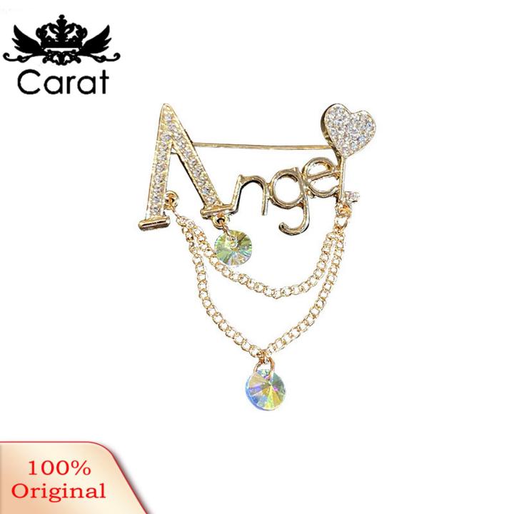 Carat Wear-resistant Pin Sparkling Angel Rhinestone Brooch for Stylish ...