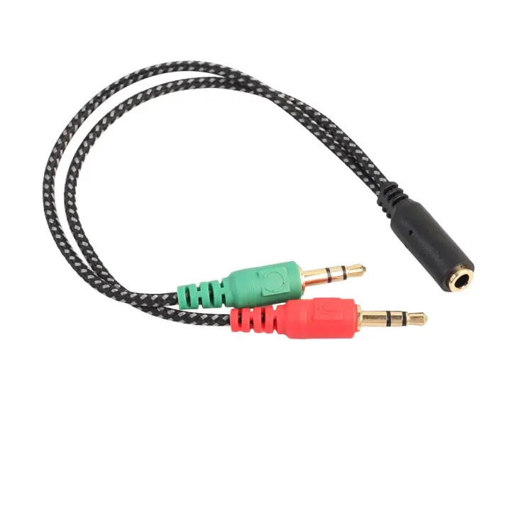 Audio Adapter Cable 3.5mm Y Splitter 2 Jack Male To 1 Female Headphone ...