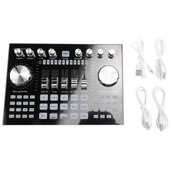 K1 Live Sound Card Portable Bluetooth Sound Card Profession Adjustable ...