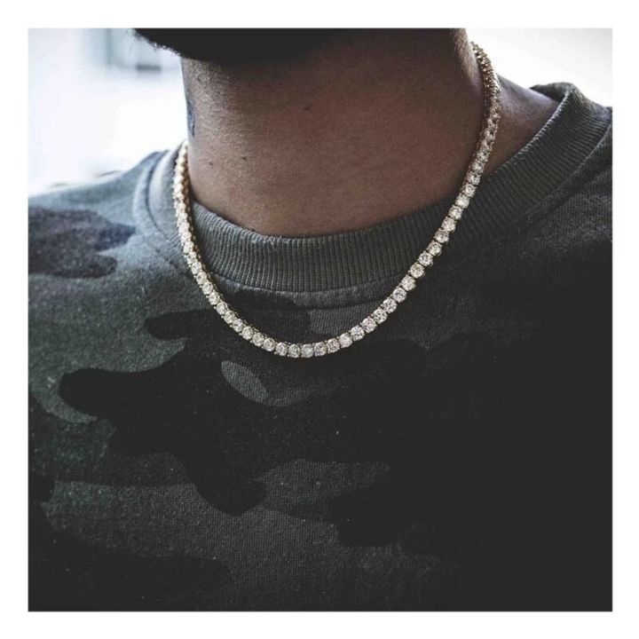 Iced Out Classic Micro Tennis Necklace Icy Choker Cz Tennis Chain Iced ...