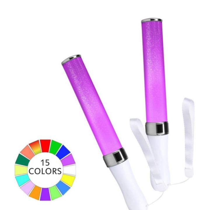 15 Color Changing Glow Sticks Atmosphere Lamp Battery Powered Remote ...