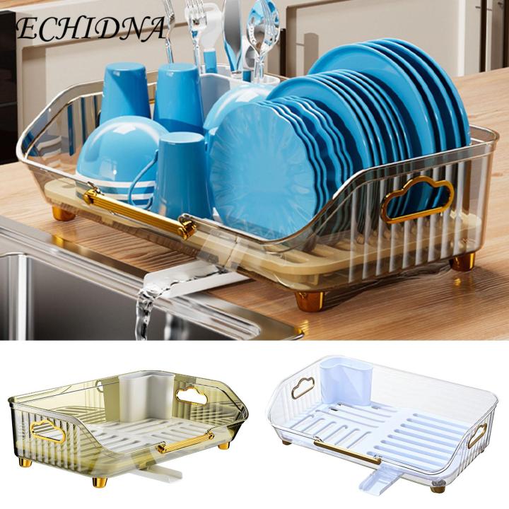 Countertop Dish Organizer Space-saving Kitchen Dish Rack with Draining ...