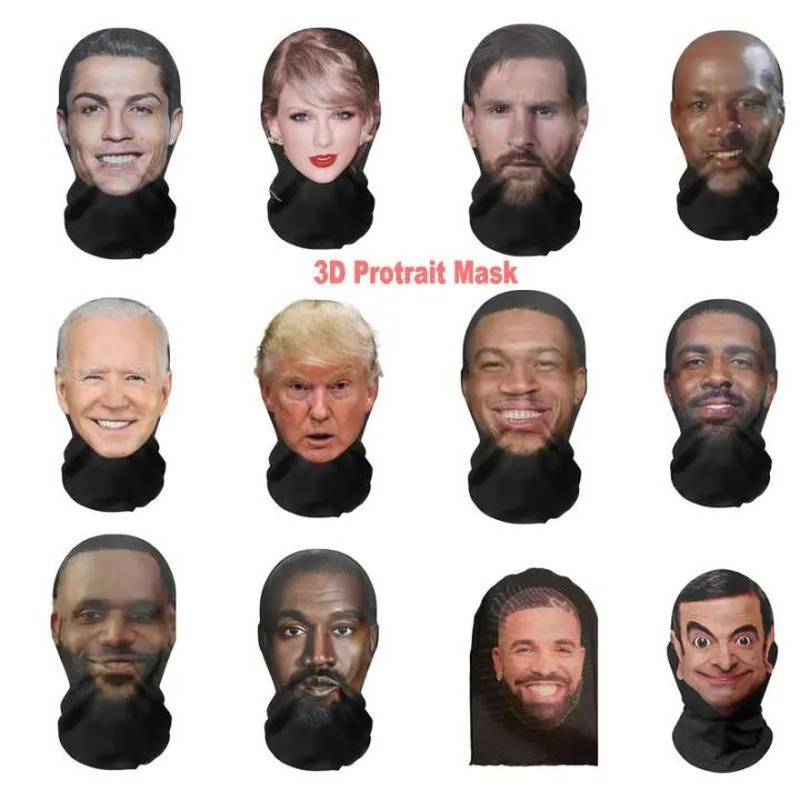 New 3D Printed Donald Trump Headgear Elastic Mesh Full Face President ...