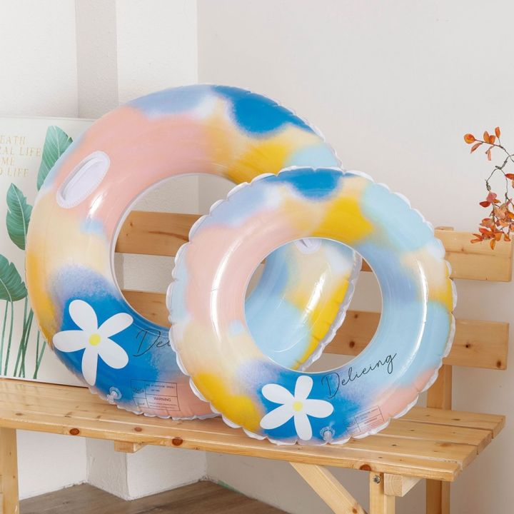 PVC Donut Swimming Ring Inflatable Pool Float for Adult Kids Smooth ...