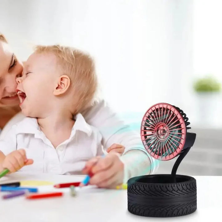 Three-dimensional Fan Creativity Tire Fan Quiet Personal Fans Desktop ...