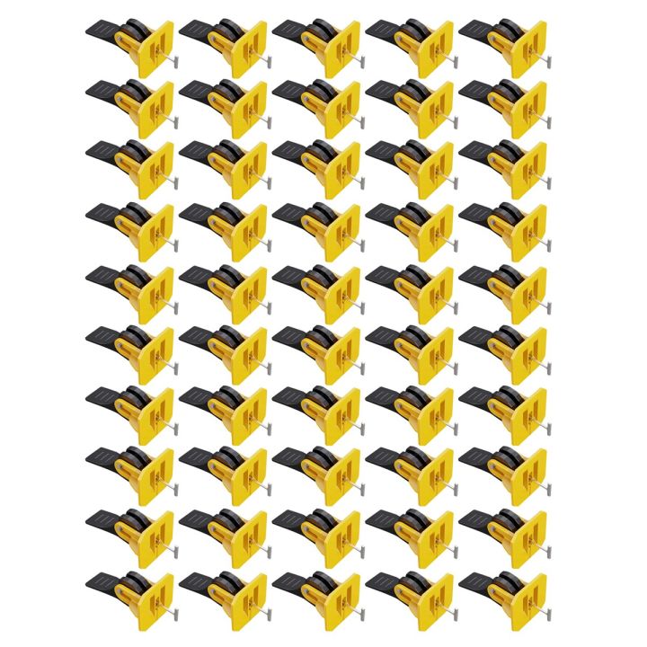 50 PCS Tile Leveling System Construction Tool Parts for Tile Laying and ...
