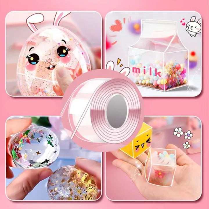 PET Nano Glue Knead Music Double Sided Tape Blow Bubbles Full Set Of ...