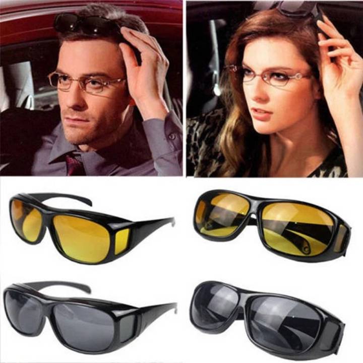 Sun Glass Night vision glass HD vision Glasses set Night Vision Driving ...