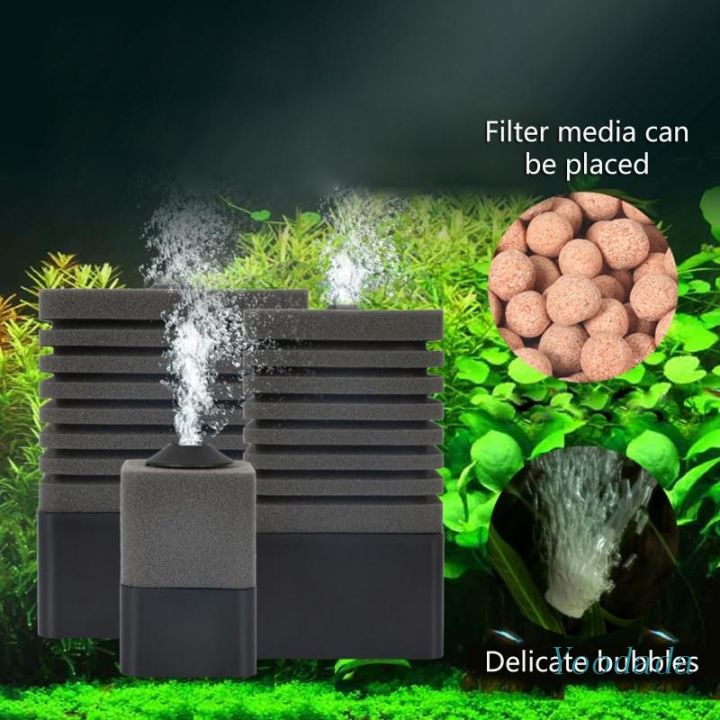 Yoo Dual Bio Sponge Filter for Betta Fry Aquarium Fish Tank Quartz 3 ...
