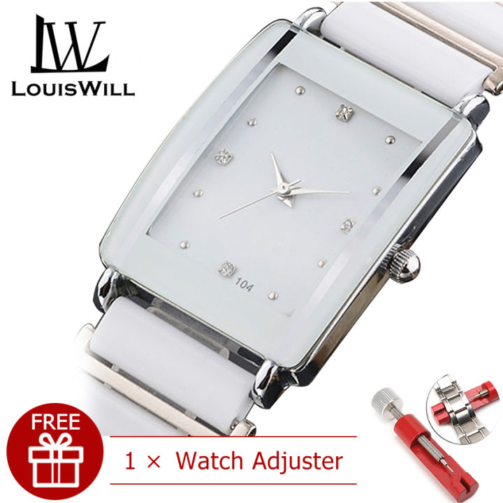 LouisWill Fashion Women Watch Square Womens Quartz Watch with Diamond ...