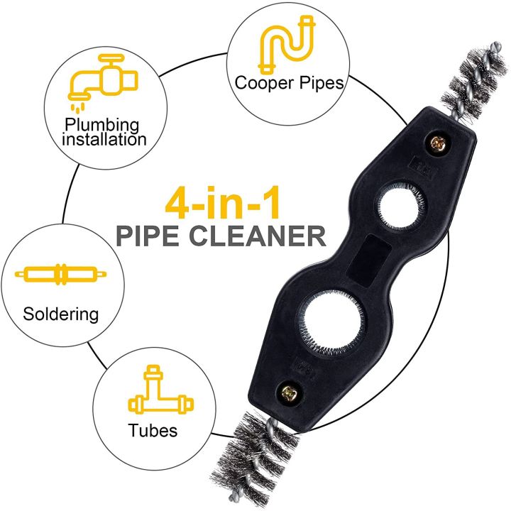 2Pcs 4IN1 Pipe Cleaner Tools, Brushes Copper Tubing for Plumbing ...