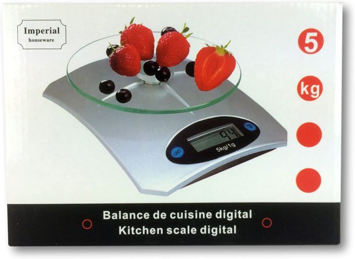 Imperial Houseware Digital Glass Kitchen Scale Cap. 5 kg | Daraz.lk