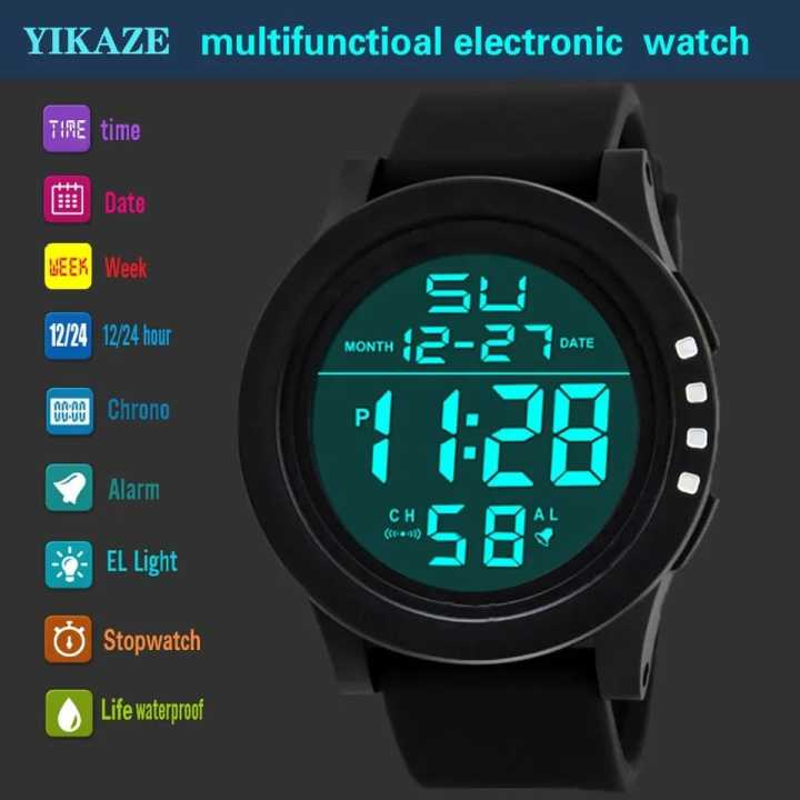 Men Sport LED Watches Top Brand Men Digital Clock Multi-Functional ...