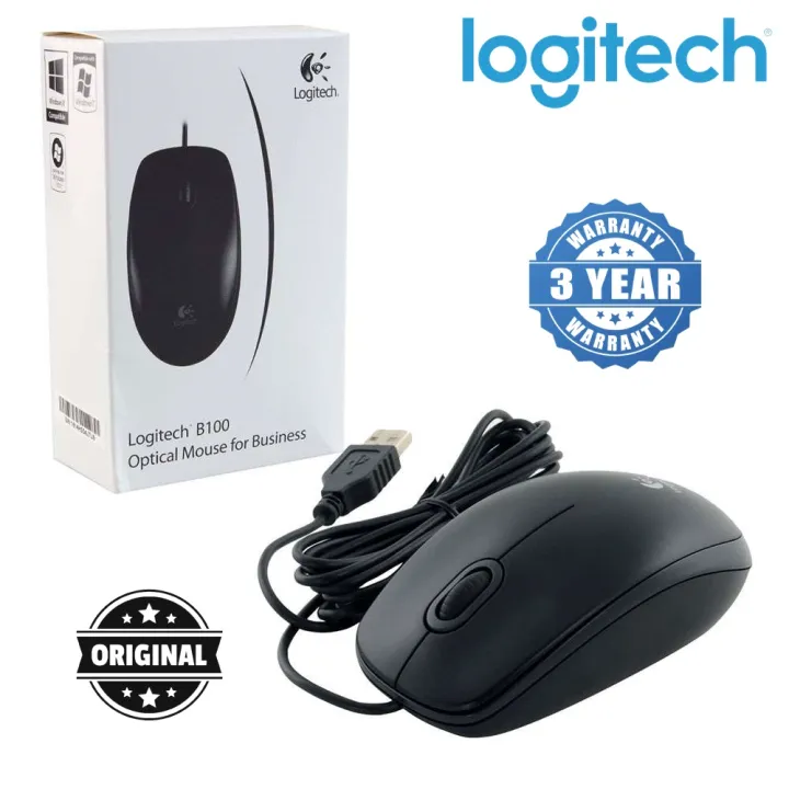 Logitech B100 USB Mouse - 3 Years Warranty | Daraz.lk