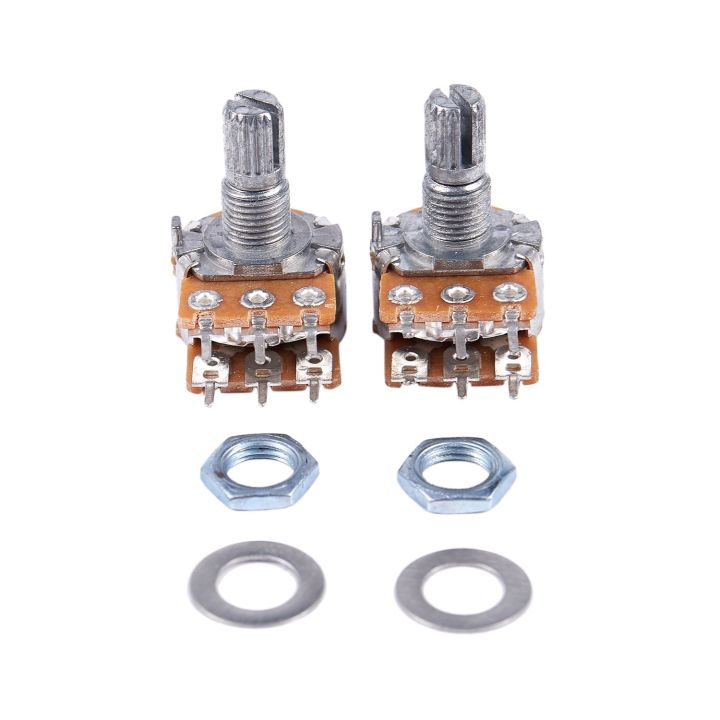 2 * B50K 50K Ohm 6 Terminals Dual Linear Rotary Taper Potentiometers ...