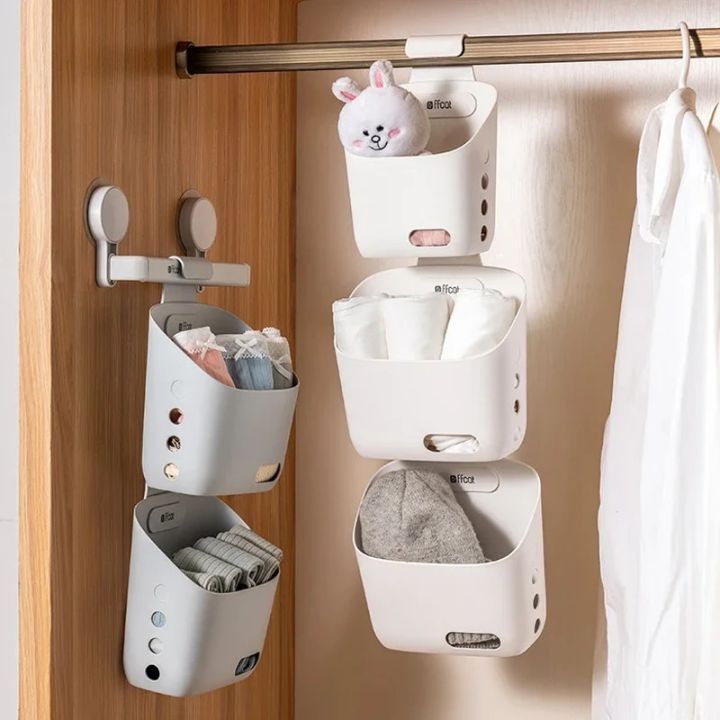 HOT Creative Tandem Hanging Basket Wall Mounted Bathroom Kitchen ...