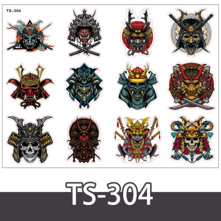 【Hottest Trends】12pcs Japan Samurai Bushido Spirit Style Art Stickers ...