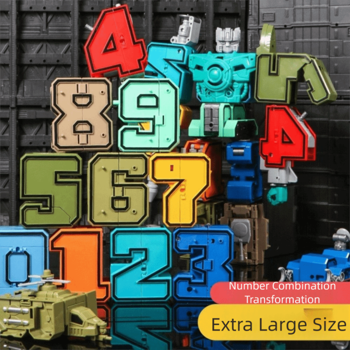 Number Robot Puzzle Car Model Robots Transformation Building Blocks ...