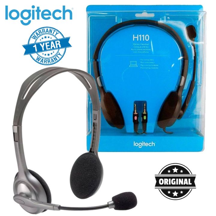 Logitech H110 Wired Stereo Headset with Dual 3.5mm Plugs(null) | Daraz.lk