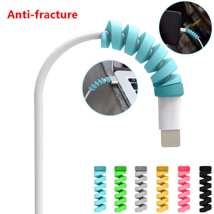 Silicone Charging Cable Protector Winder Wire Cord Cable Organizer ...