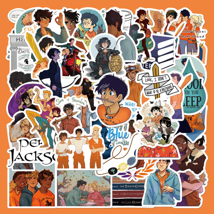 10/30/50pcs Cool Percy Jackson Cartoon Decals Graffiti Diy Water Bottle ...