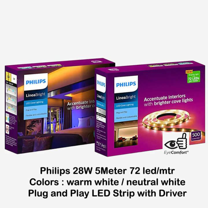 Philips LED Strip Light Linea Bright 28W 5 Meter Plug and Play LED ...